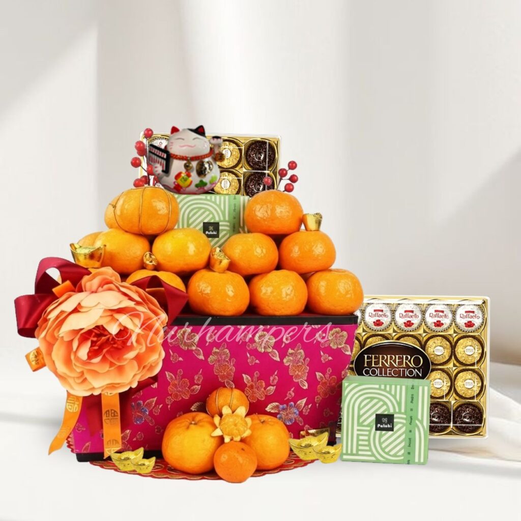 Mandarin & Patchi Chocolate Prosperity Gift Box (28pcs) | Nurhampers ...